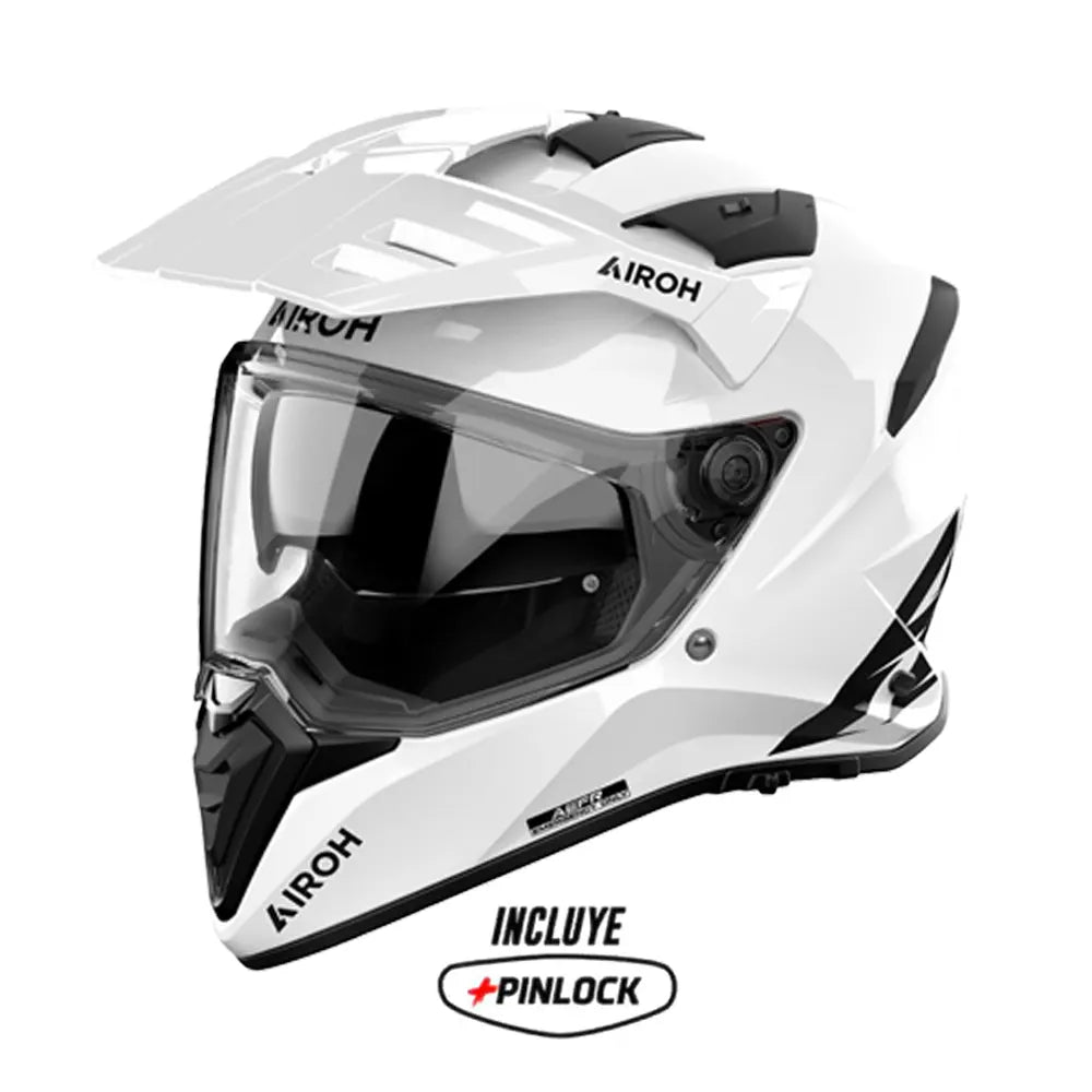 Casco Airoh Dual Bandit Blanco Brillante – ZONABIKER.COM.CO