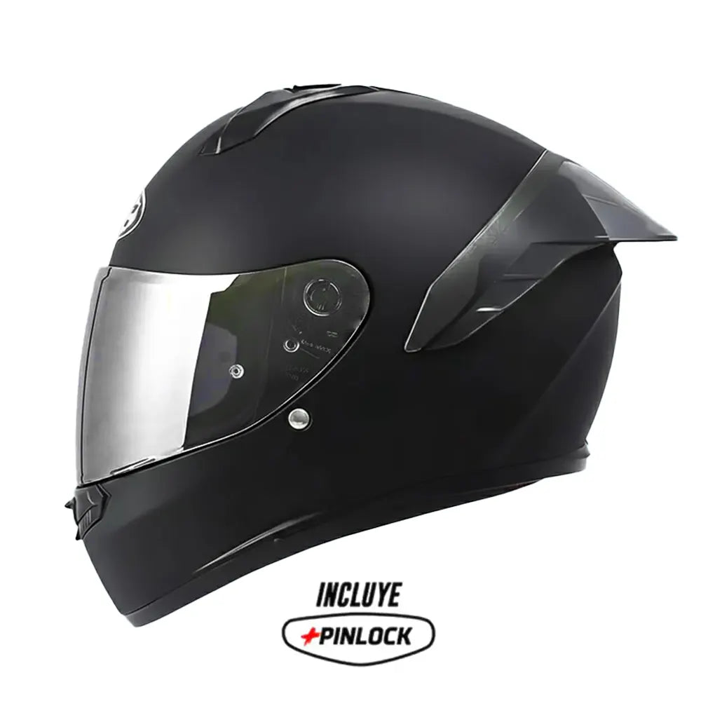 Casco Hjc C10 Solid Semi Flat Black Negro Visor Silver – ZONABIKER.COM.CO