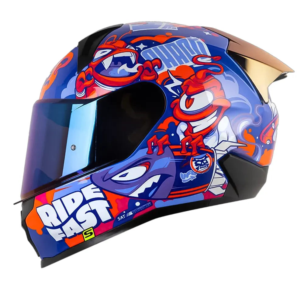 Shaft 560 Evo Universe Azul Visor Iridium Azul – ZONABIKER.COM.CO